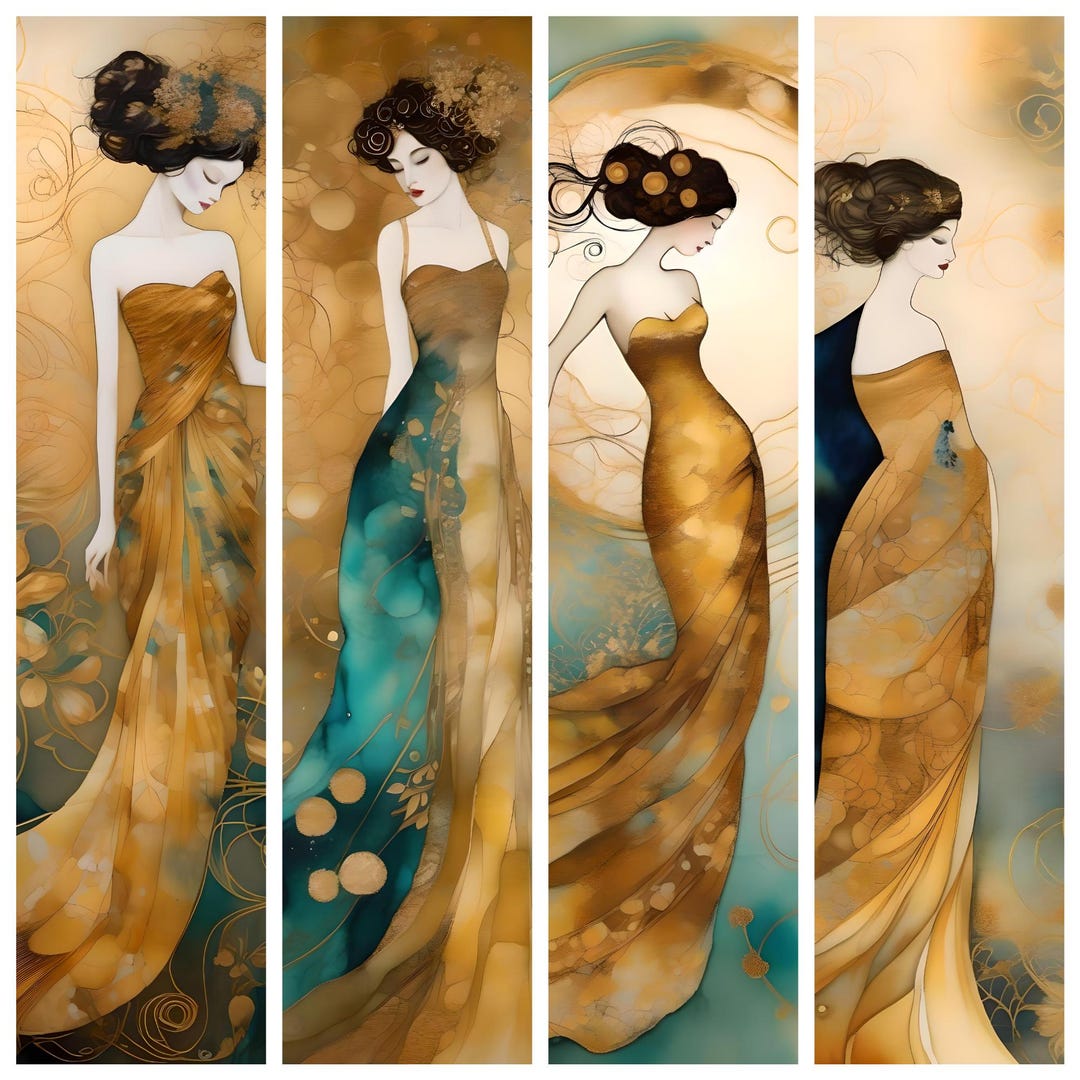 Digital Vintage Art Deco Inspired Downloadable 4 Files for Posters ...