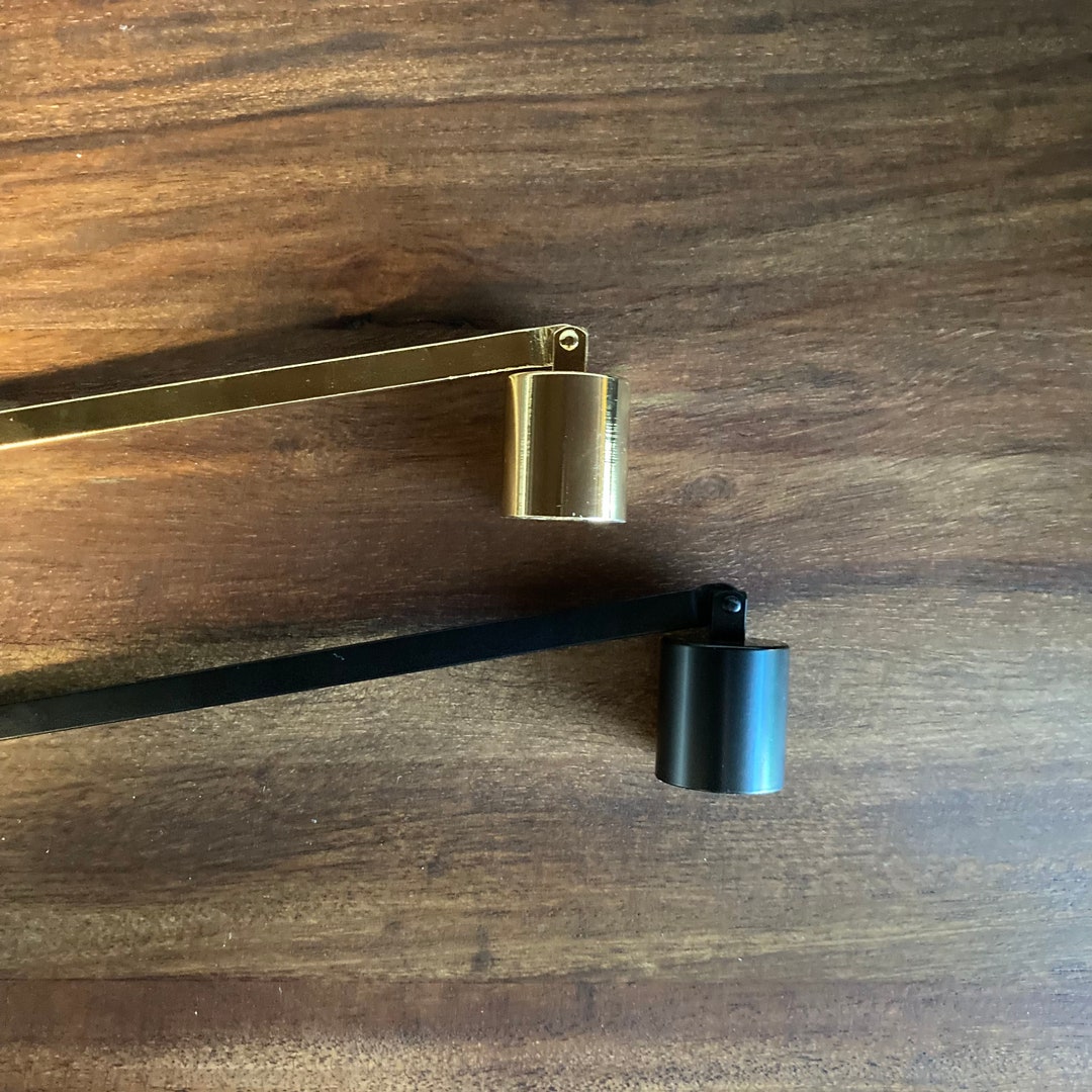 CANDLE SNUFFER for Extinguishing Flames, Metal Gold or Matte Black ...