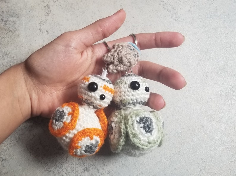 Crochet Star Wars BB8 Small Plush Custom Robot Keychain - Etsy