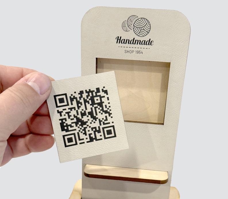 QR CODE STAND and Square Reader Holder With Removable Code Section for ...