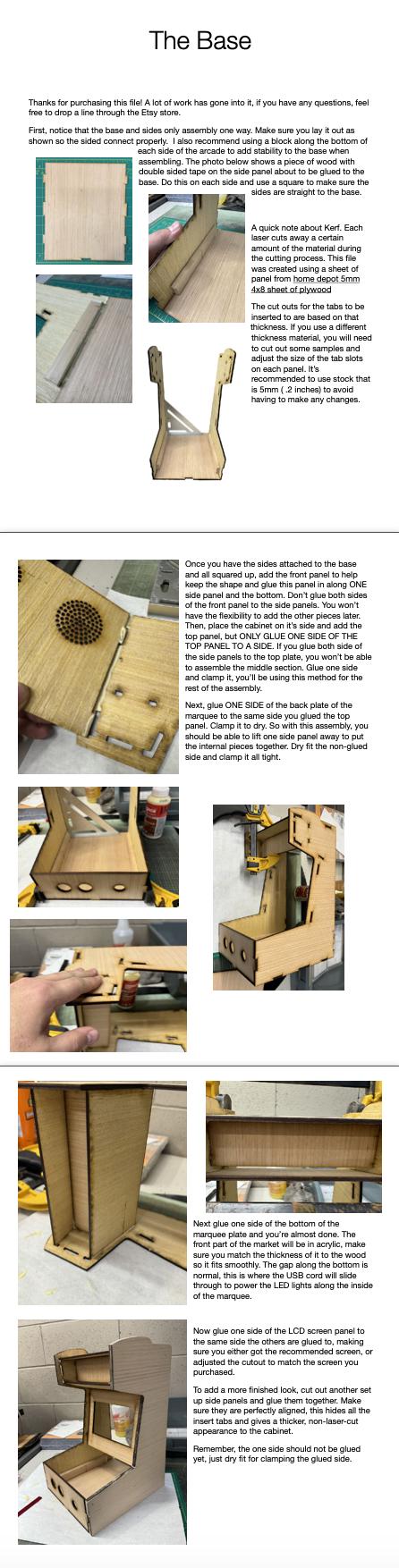Tabletop Video Arcade Cabinet Laser File Download! - Etsy
