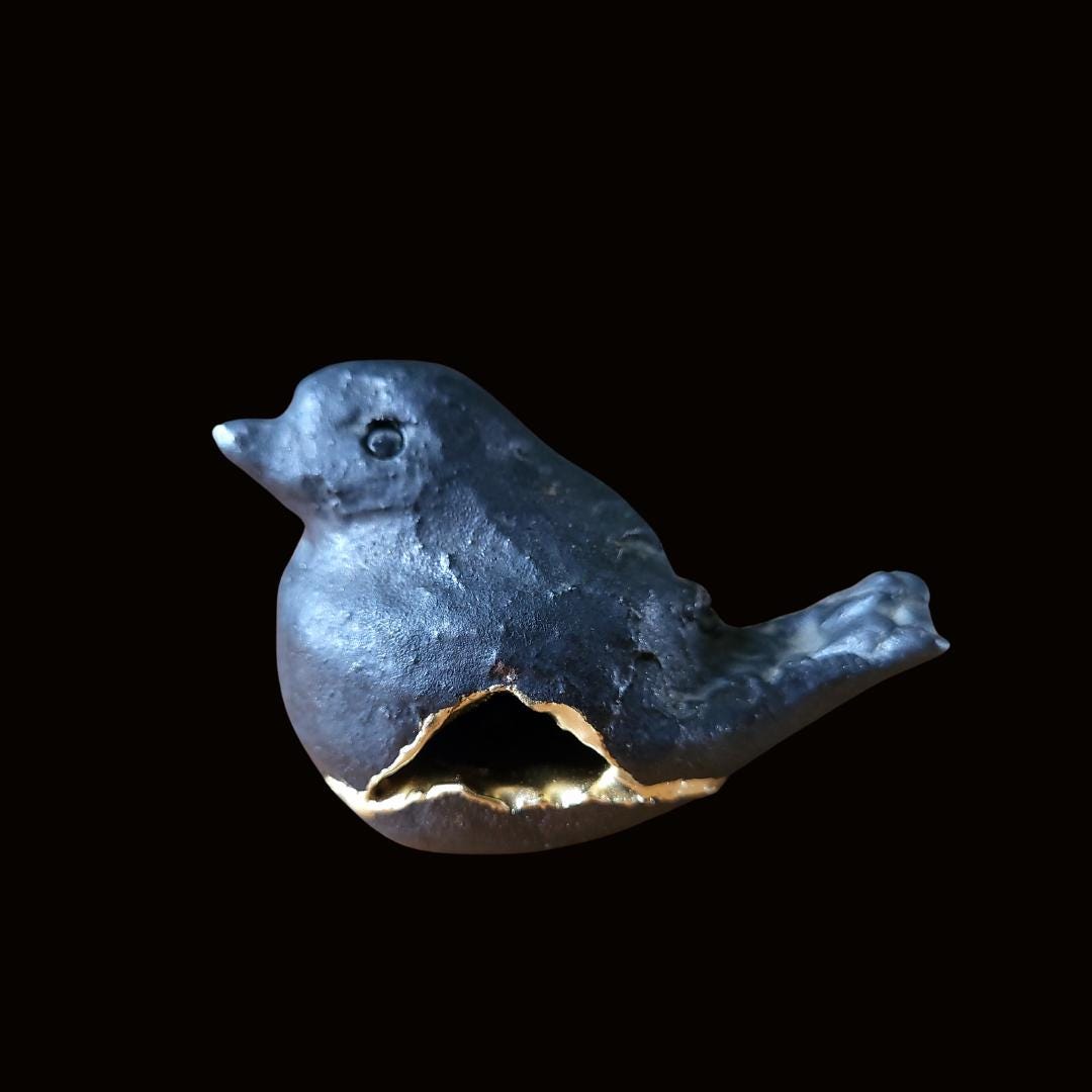 Kintsugi Sculpture - Bird - Handmade - the Beauty of Imperfection - Etsy