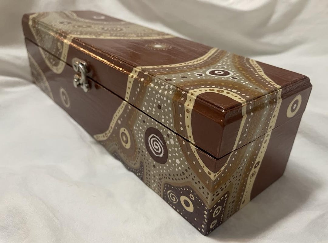 Hand-painted "cosmos in a Box" Tabletop Chest Box for Jewelry or ...