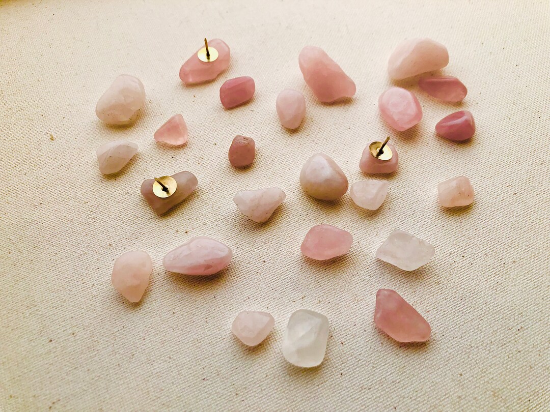 Decorative Push Pins Blush Pink Rose Quartz Thumb Tacks. Blush Pink ...