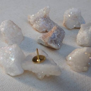 Crystal Geode Rock Push Pins for Vision Board Kit. Druzy Thumbtacks ...