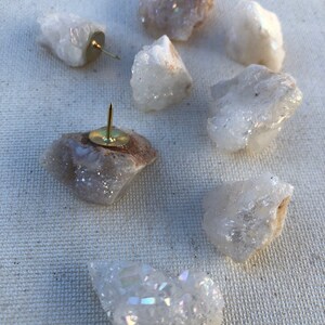 Crystal Geode Rock Push Pins for Vision Board Kit. Druzy Thumbtacks ...