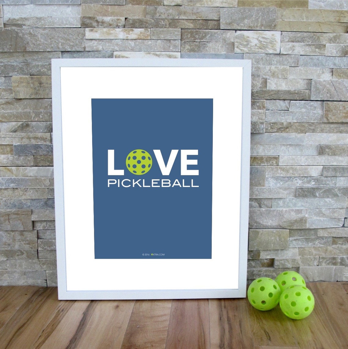 Love Pickleball Art Print the Love Pickleball Poster Blue - Etsy