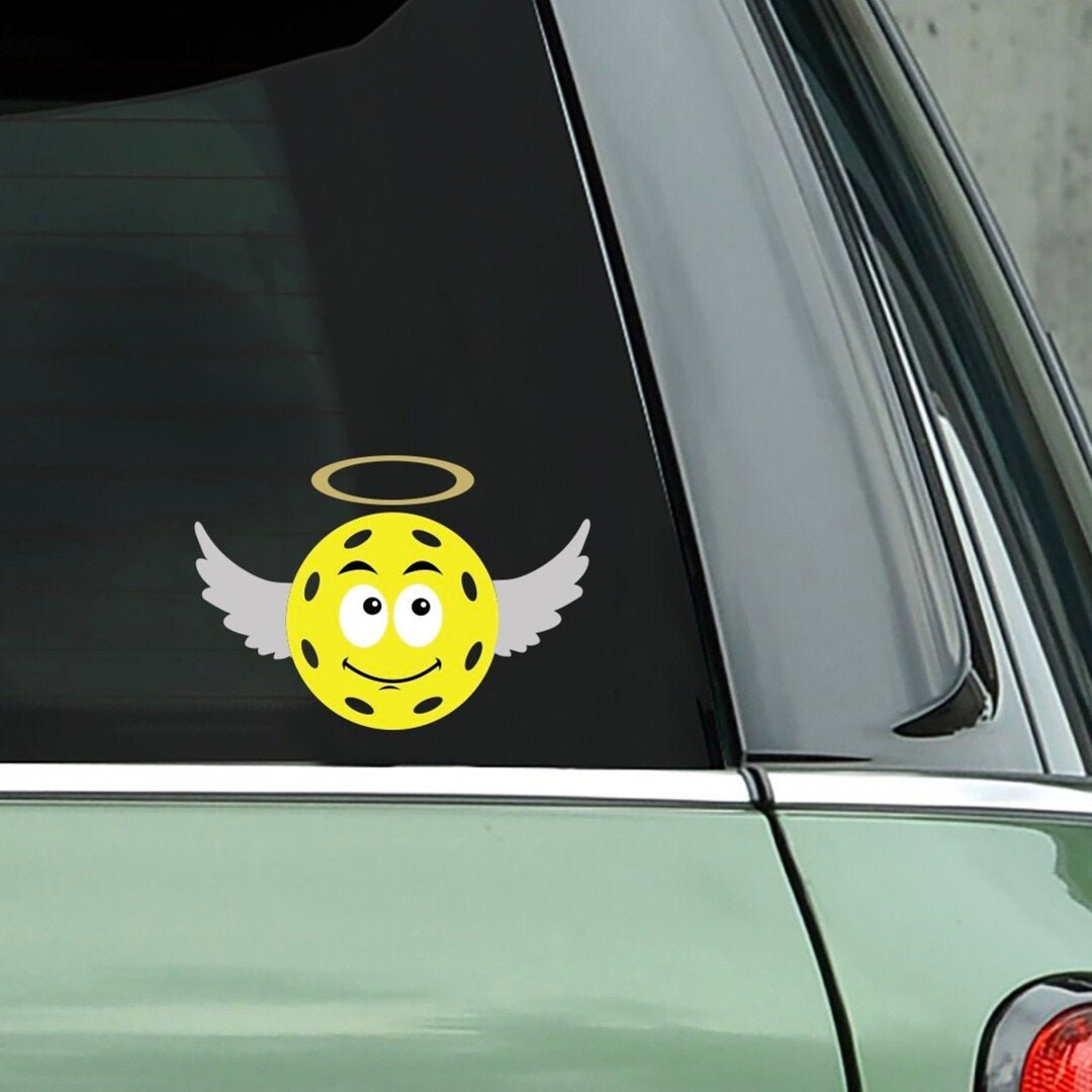 Pickleball Angel Decal - Vinyl Decal - Bumper Sticker - Computer ...