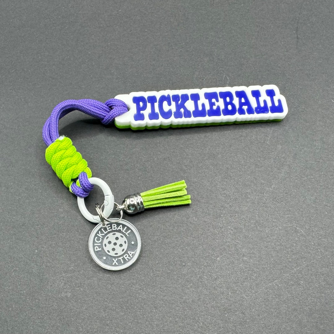 Pickleball Keychain - Show Pickleball Love - Sports Keyring - Bag Tag ...
