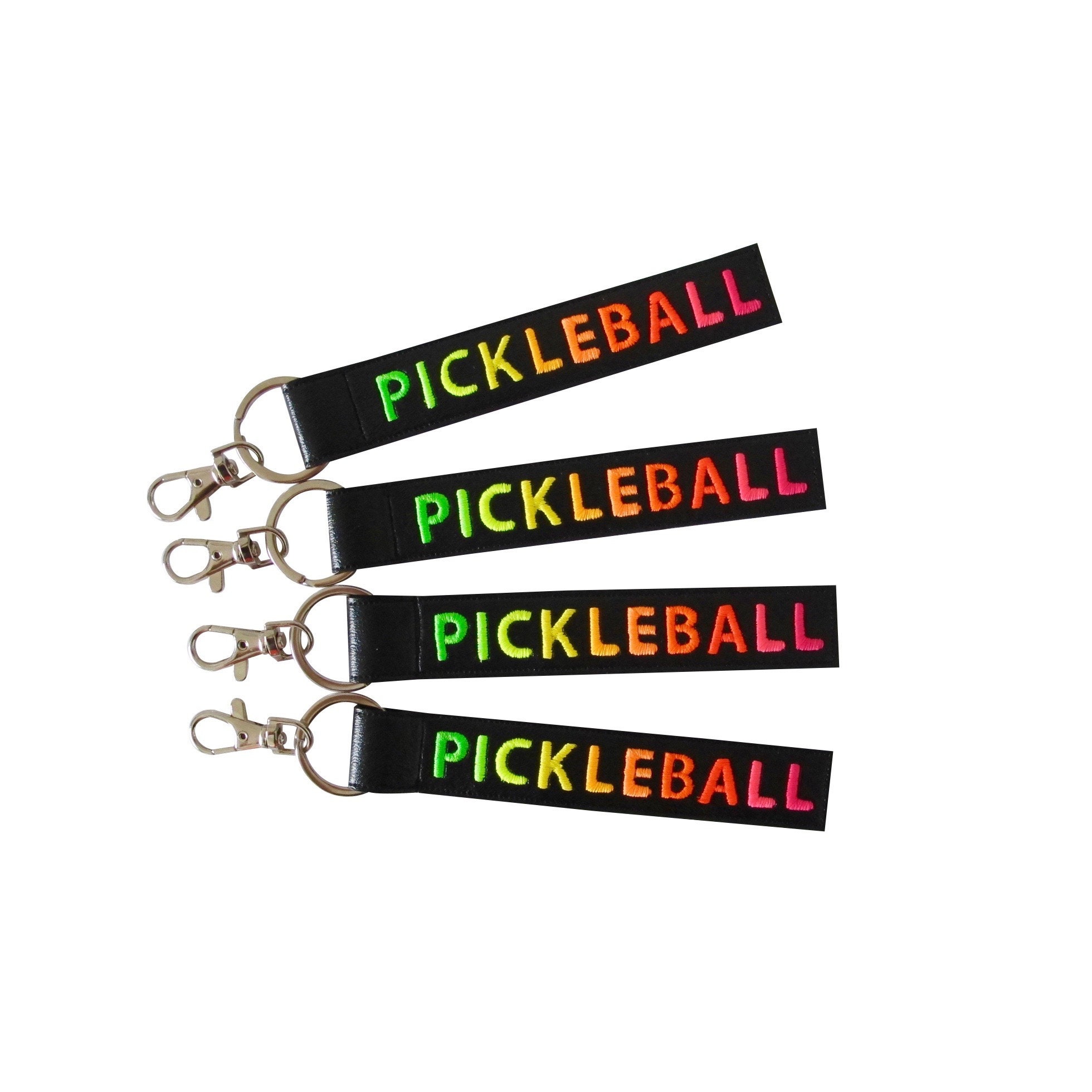 Pickleball Keychain Embroidered Keychain Show Pickleball | Etsy
