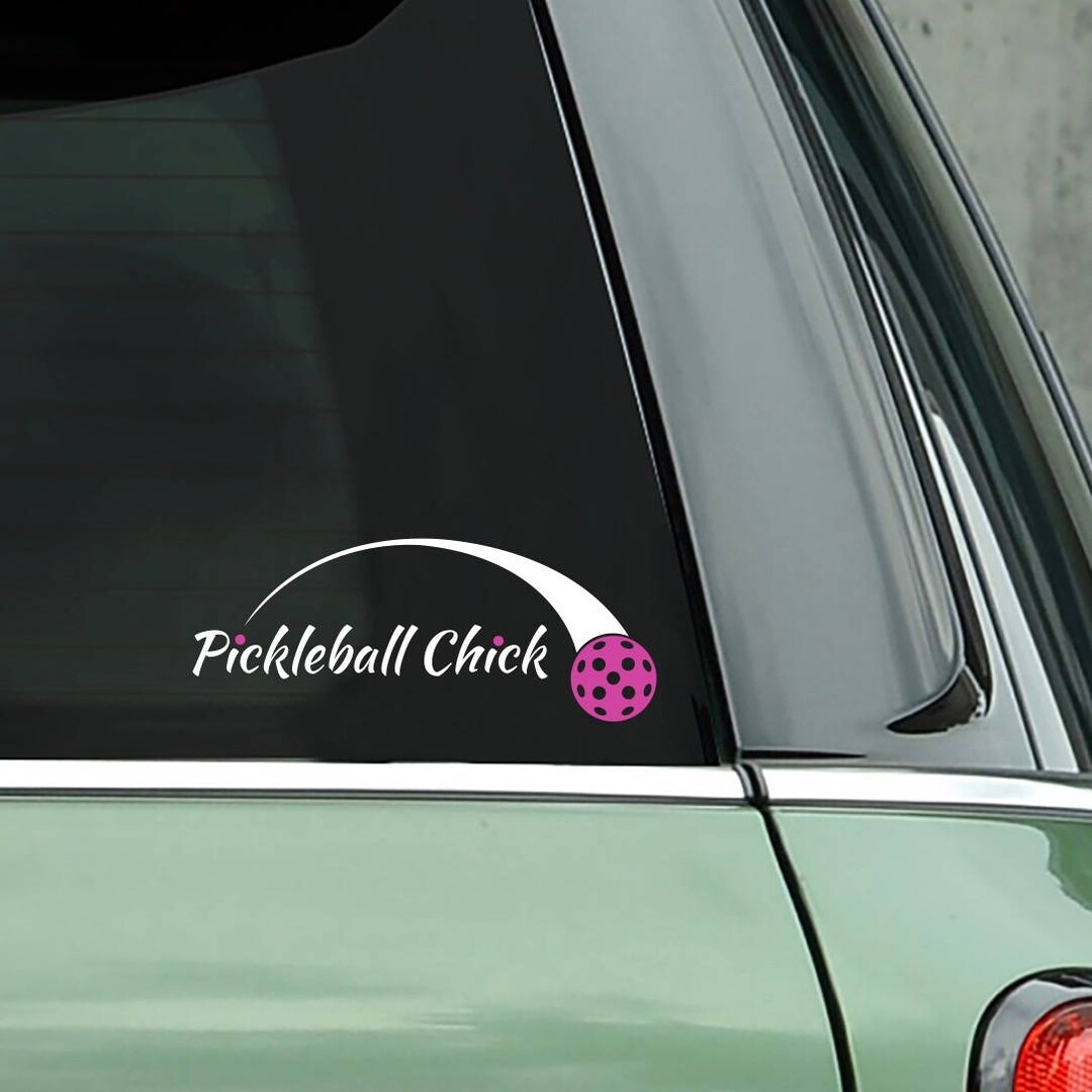 Pickleball Chick Decal: Car Bumper Sticker - USA Made - Etsy