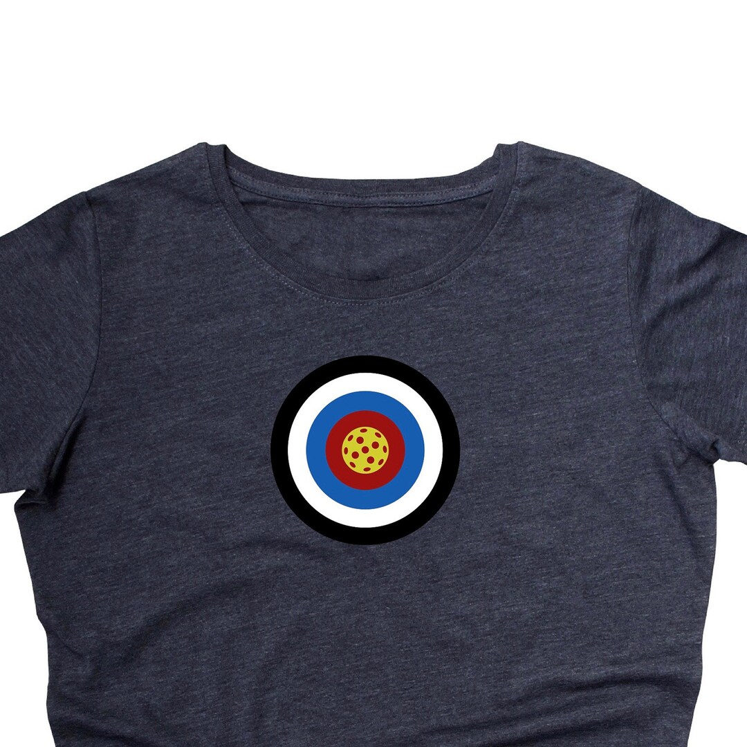 Ladies Bullseye Pickleball Target Mod T-shirt - Vintage T-shirt - Women ...