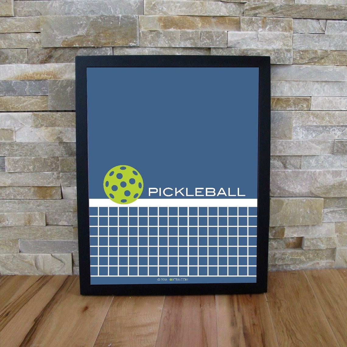 Pickleball Art Print The Pickleball Poster Blue Pickleball | Etsy