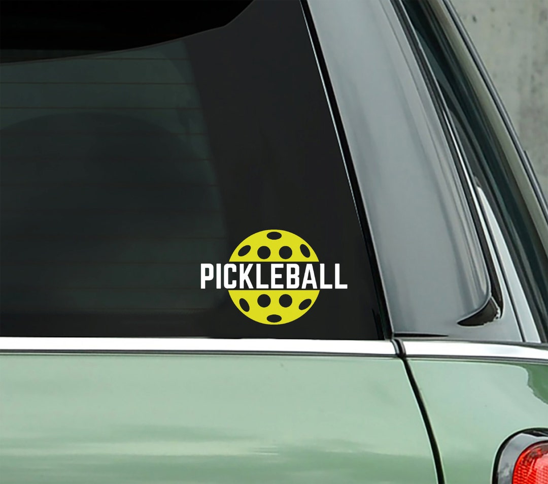 Pickleball Decal: Two-color Vinyl Bumper/laptop Sticker - Etsy