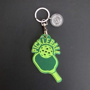 Pickleball Paddle Keychain - Acrylic Keyring - Show Pickleball Love ...