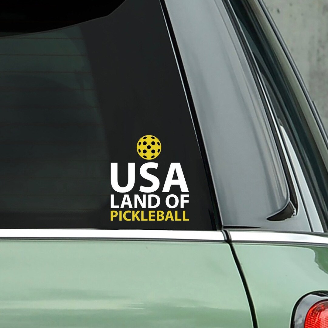 USA Land of Pickleball Decal - Vinyl Bumper/computer Sticker - Etsy