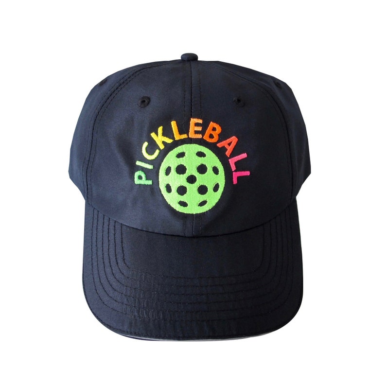 Neon Pickleball Embroidered Performance Hat: Moisture-wicking Baseball ...