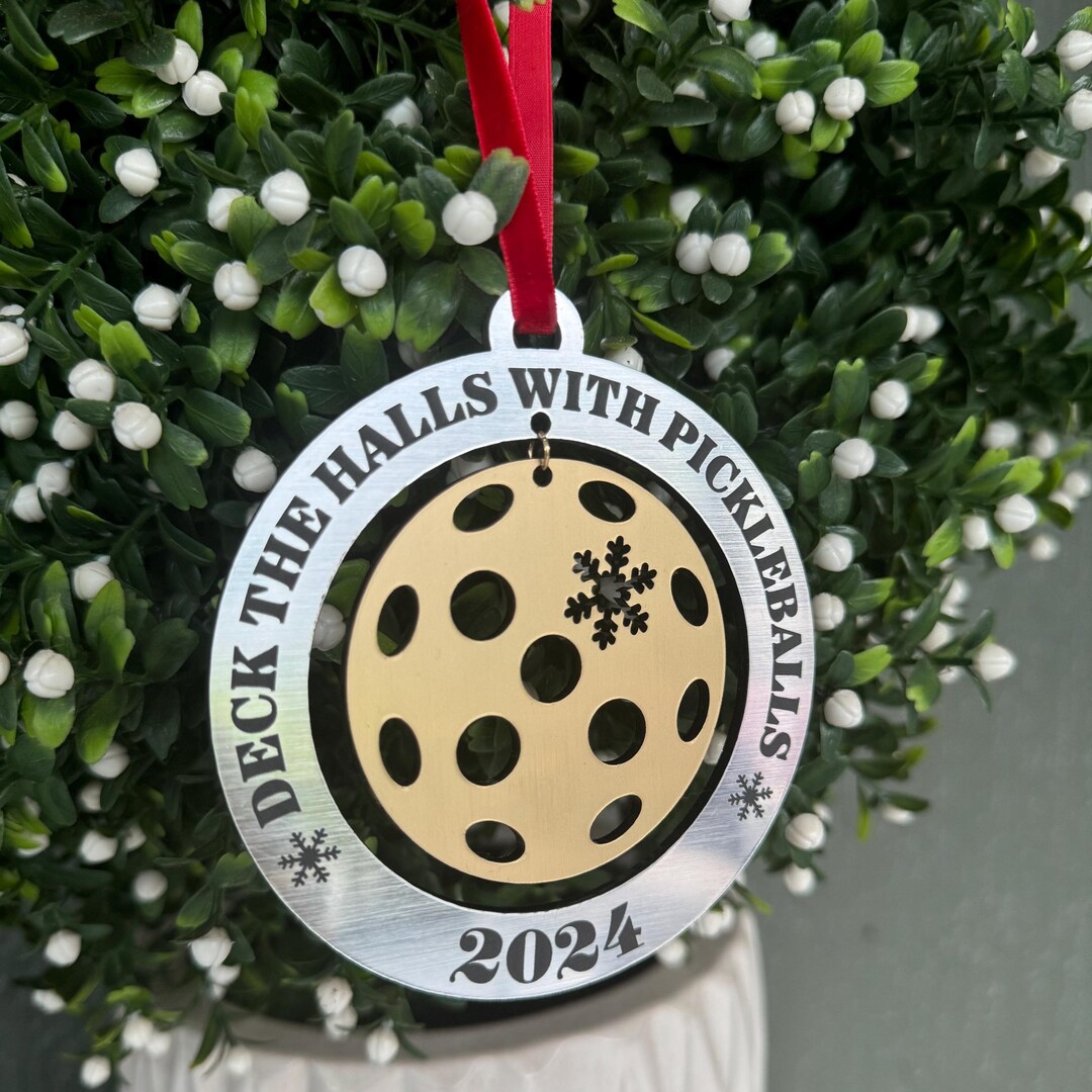 2025 Pickleball Christmas Tree Ornament Deck the Halls With Pickleballs ...