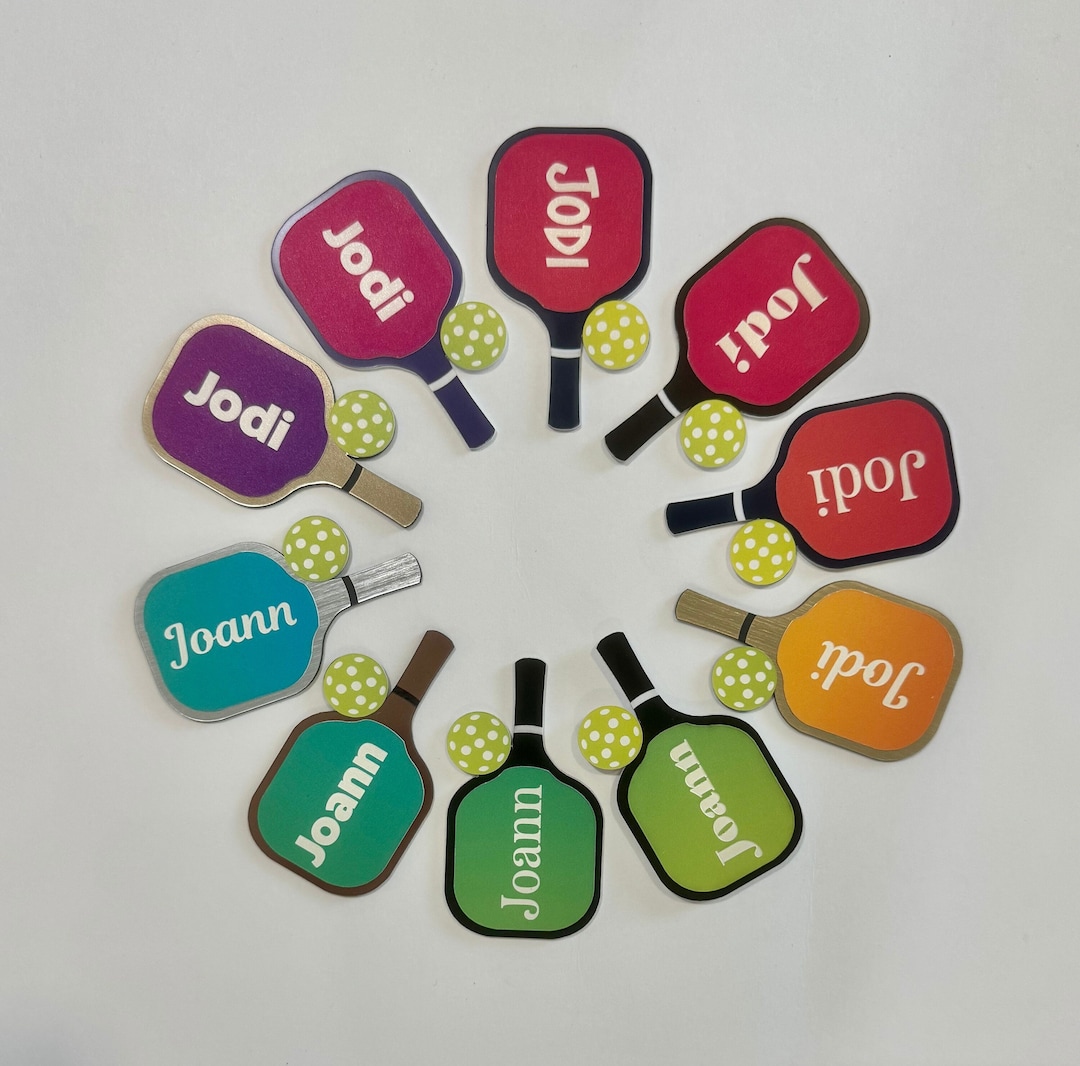 Personalized Pickleball Paddle Name Tag: Engraved Acrylic Bag Tag - Etsy