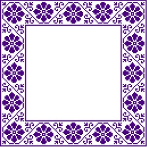 Floral Border Cross-stitch and Crochet Colourwork Pattern - Etsy