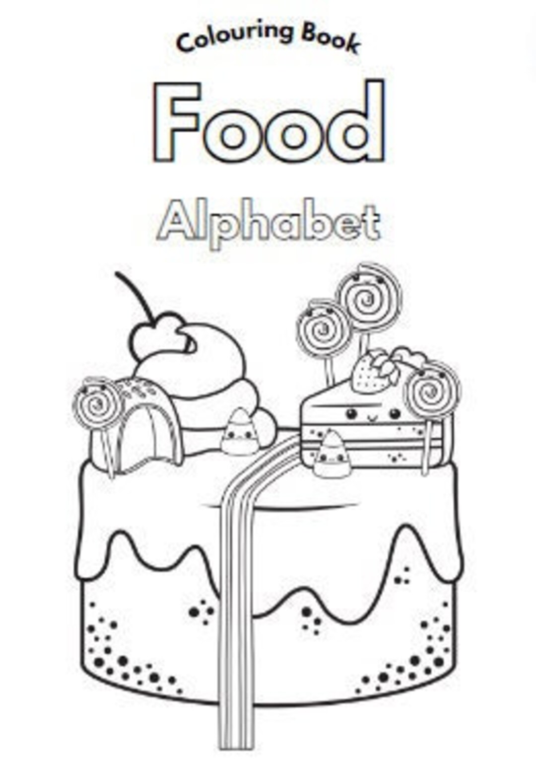 Food Alphabet Printable Colouring Book for Kids - Etsy