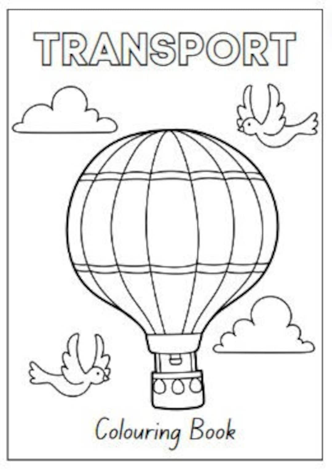 Transport Colouring Pages for Kids - Etsy