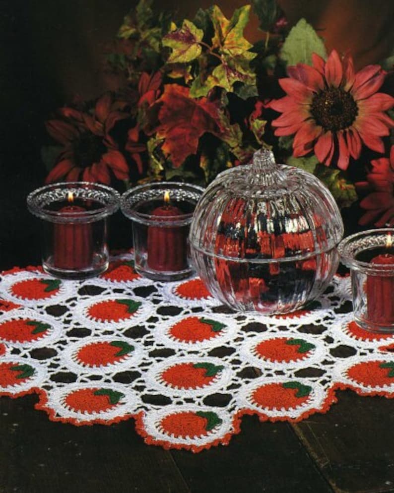 Autumn Pumpkin Doily Crochet Pattern - Etsy