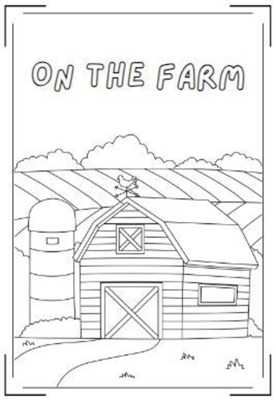 Farm Life Printable Colouring Book - Etsy