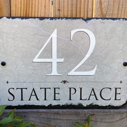Home Address Sign Personalized House Number Plaque Address | Etsy