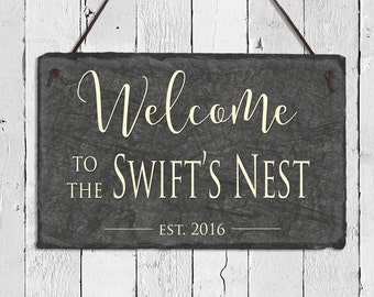 Outdoor welcome sign | Etsy