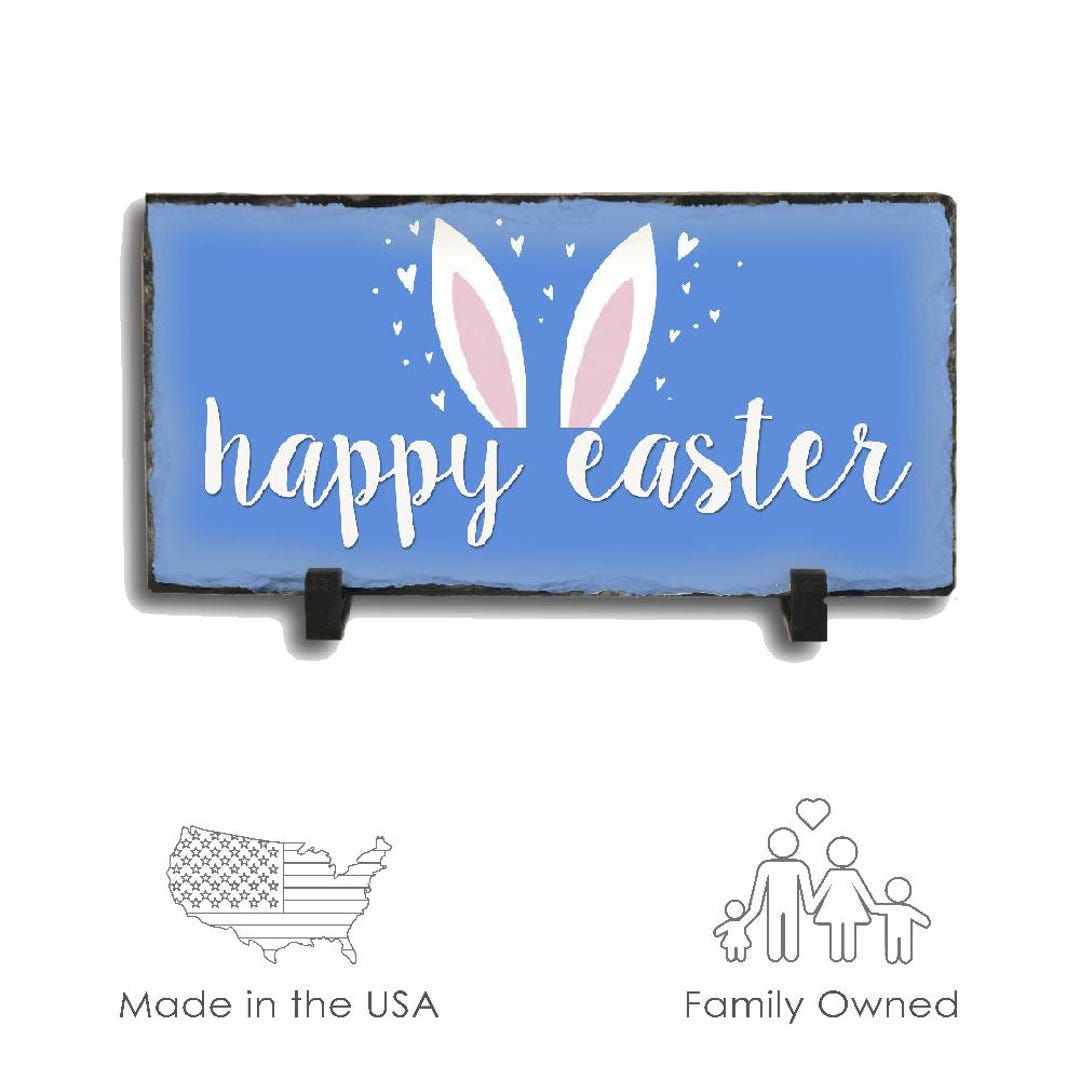 Happy Easter Slate Plaque, Indoor Outdoor Spring Decor - Etsy