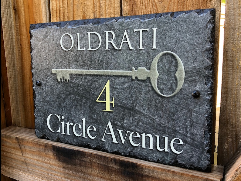 House Number Plaque Personalized House Number Plaque. Welcome - Etsy