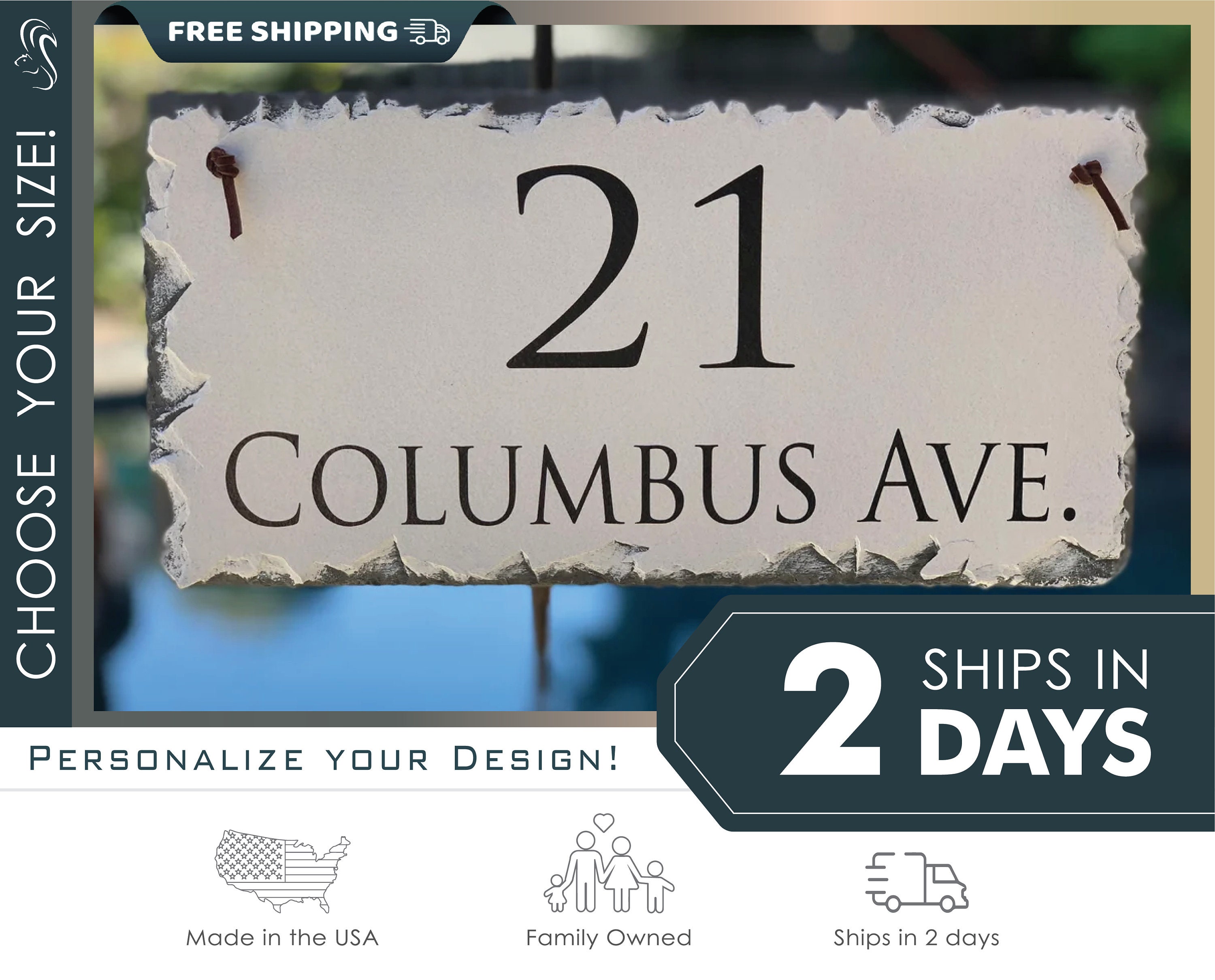 Home Address Sign Personalized House Number Plaque Address - Etsy