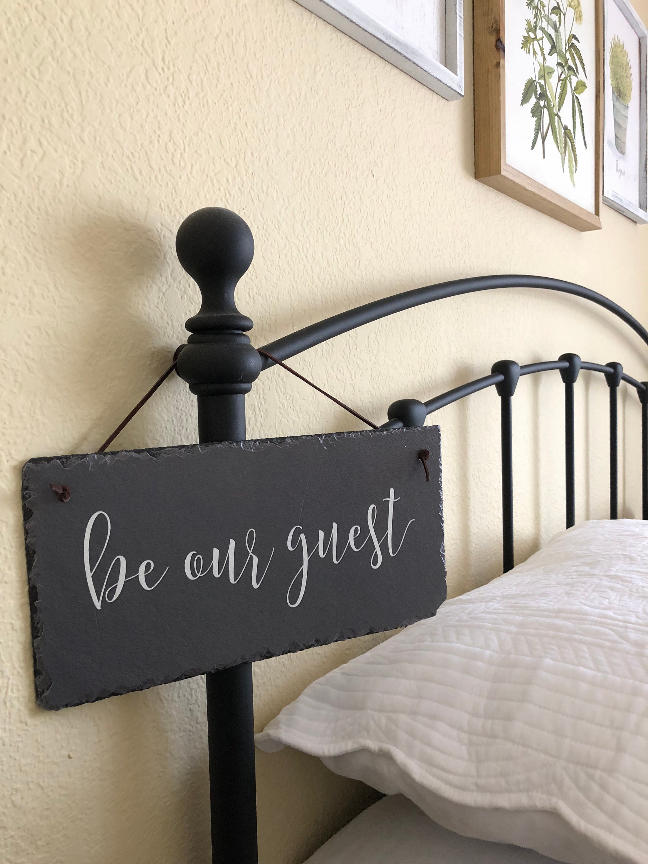 Be Our Guest Sign Slate Be Our Guest Sign Outdoor Sign Be | Etsy