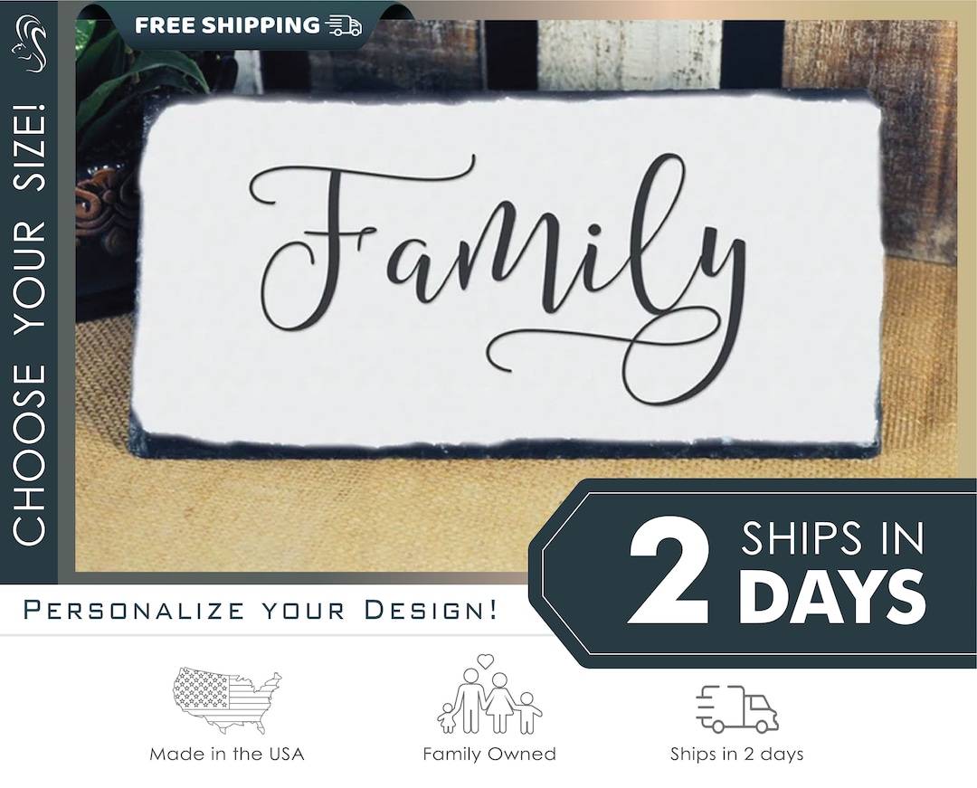 Outdoor Family Sign Slate Family Sign, Outdoor Sign, Weatherproof Sign ...