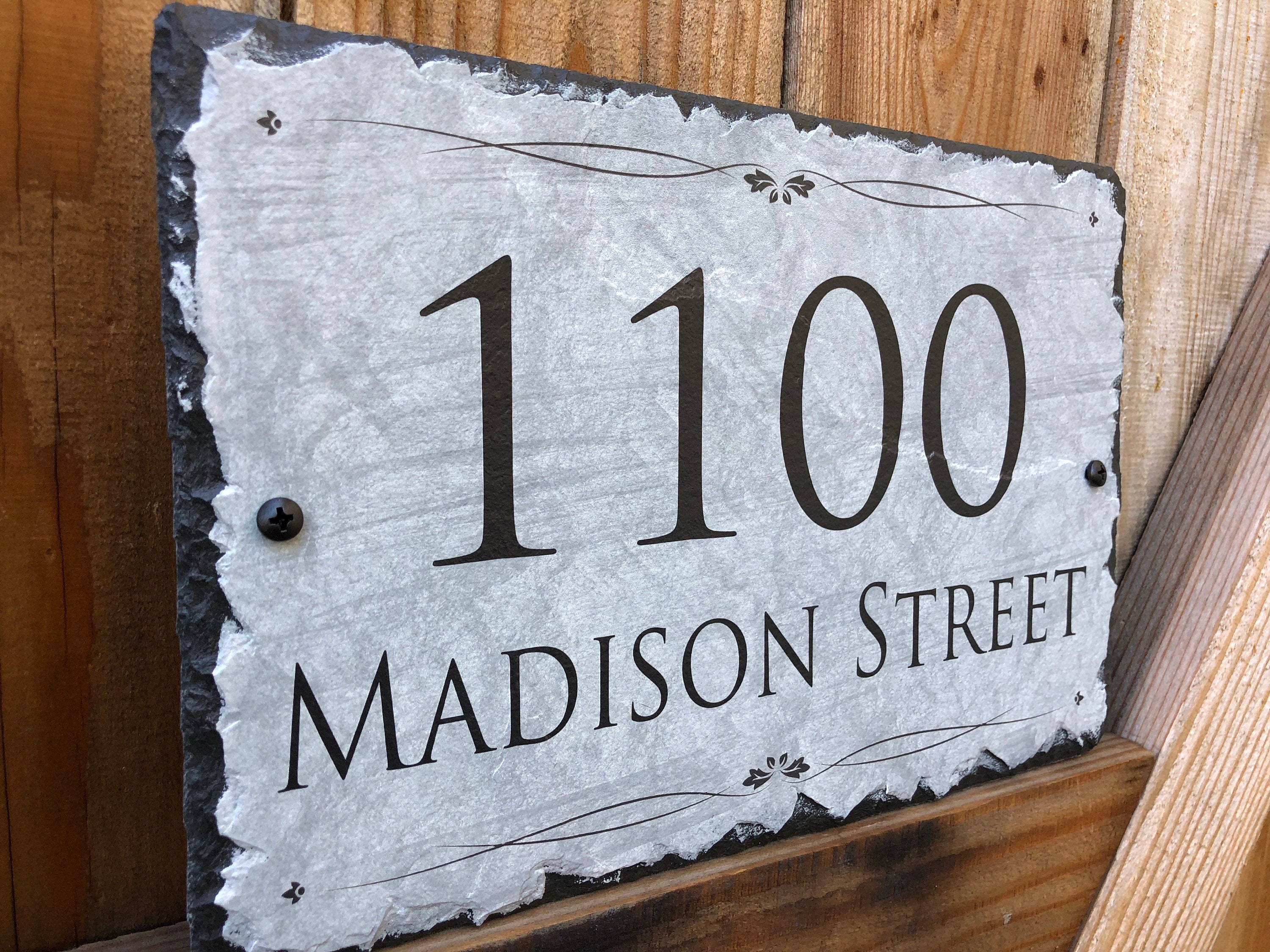 Home Address Sign Personalized House Number Plaque. Welcome - Etsy