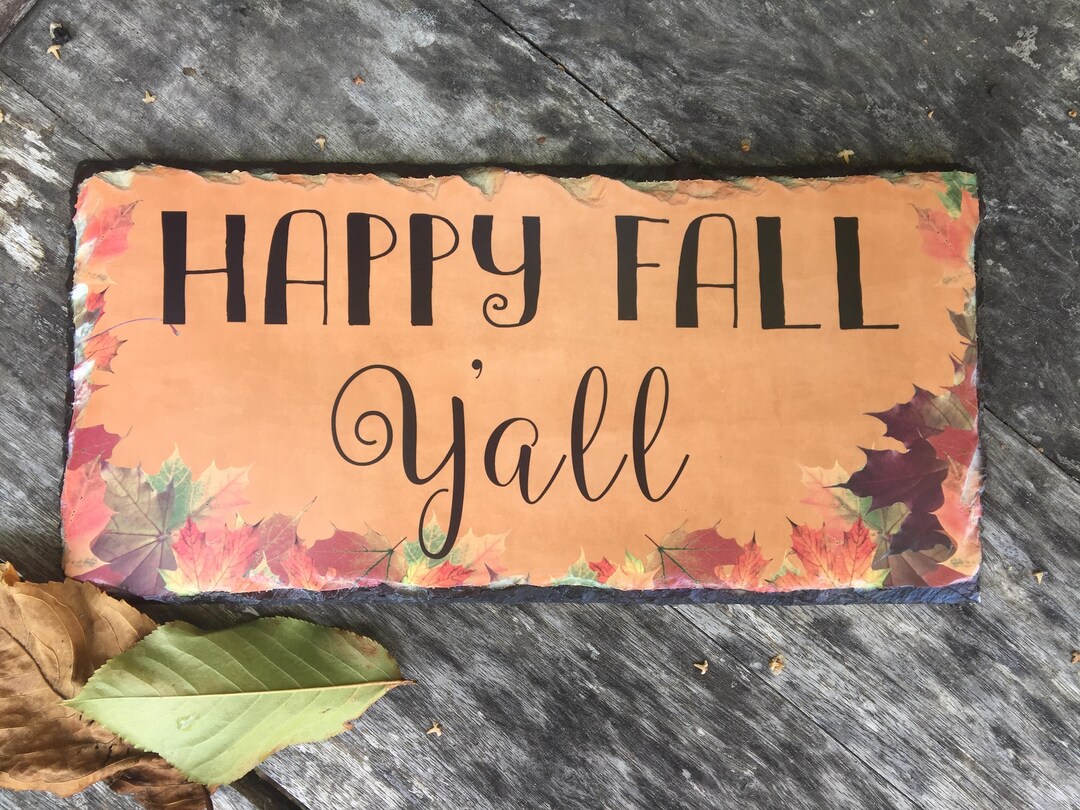 Happy Fall Y'all Fall Sign Fall Plaque Festive Sign - Etsy