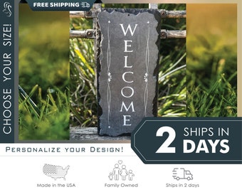 Slate Welcome Sign - Etsy