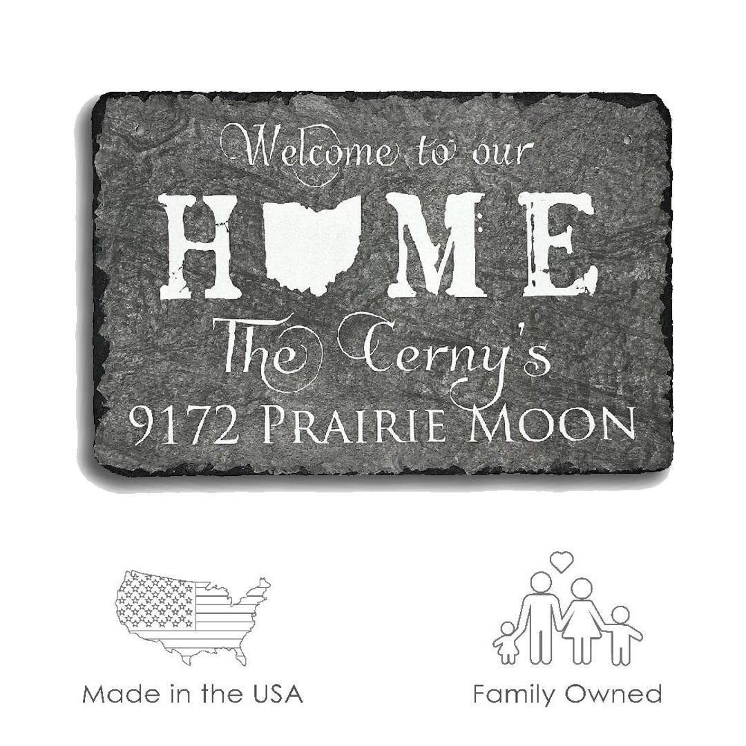 Home State Sign! Personalized Welcome Sign. Welcome to Our Home. Custom ...