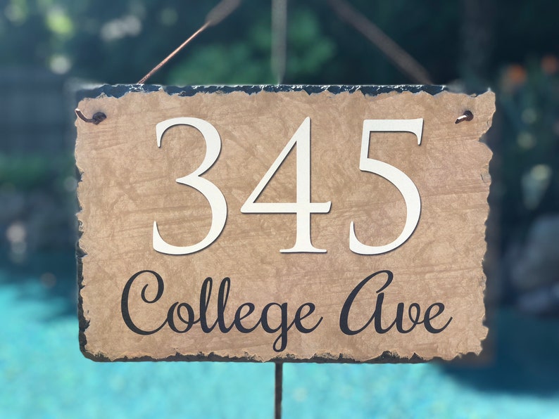 Home Address Sign Personalized House Number Plaque. Welcome - Etsy