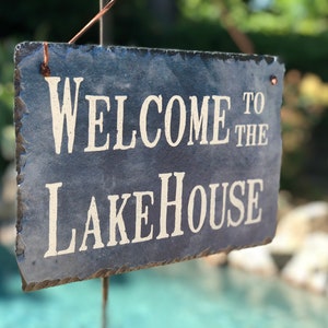Lake House Sign. Lake House Decor. Outdoor Sign. Family Name Sign ...