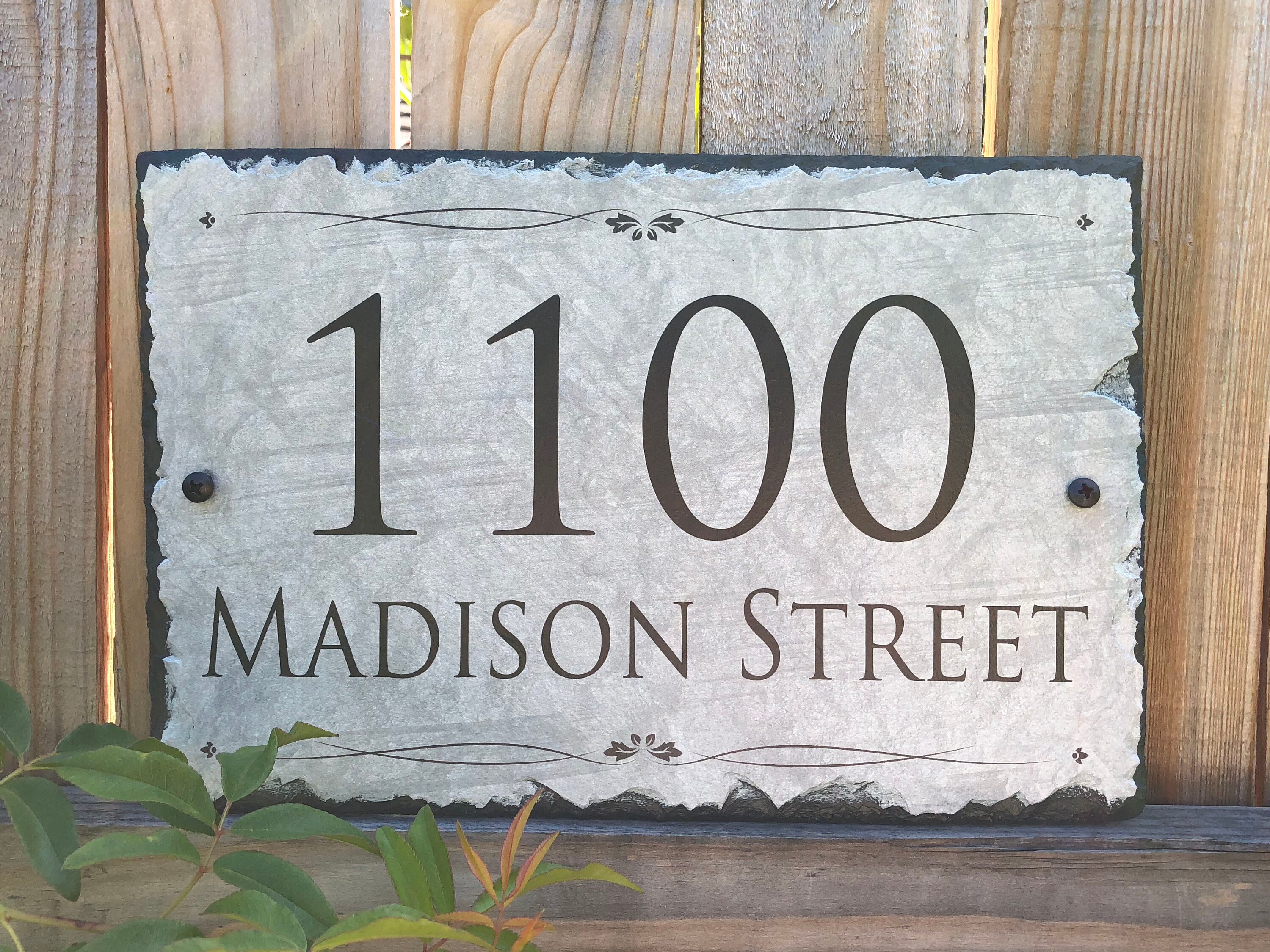 Home Address Sign Personalized House Number Plaque. Welcome - Etsy