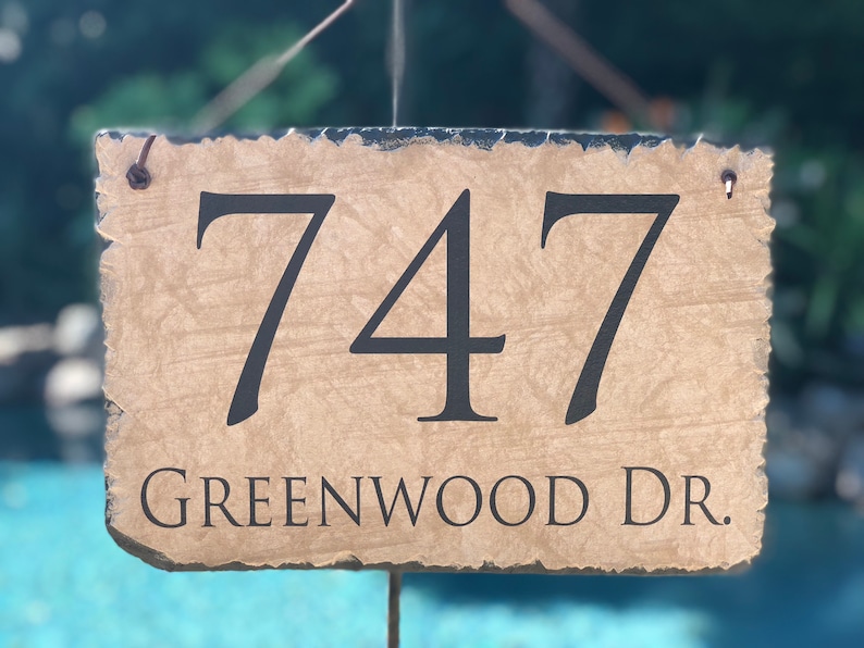 Home Address Sign Personalized House Number Plaque. Welcome - Etsy