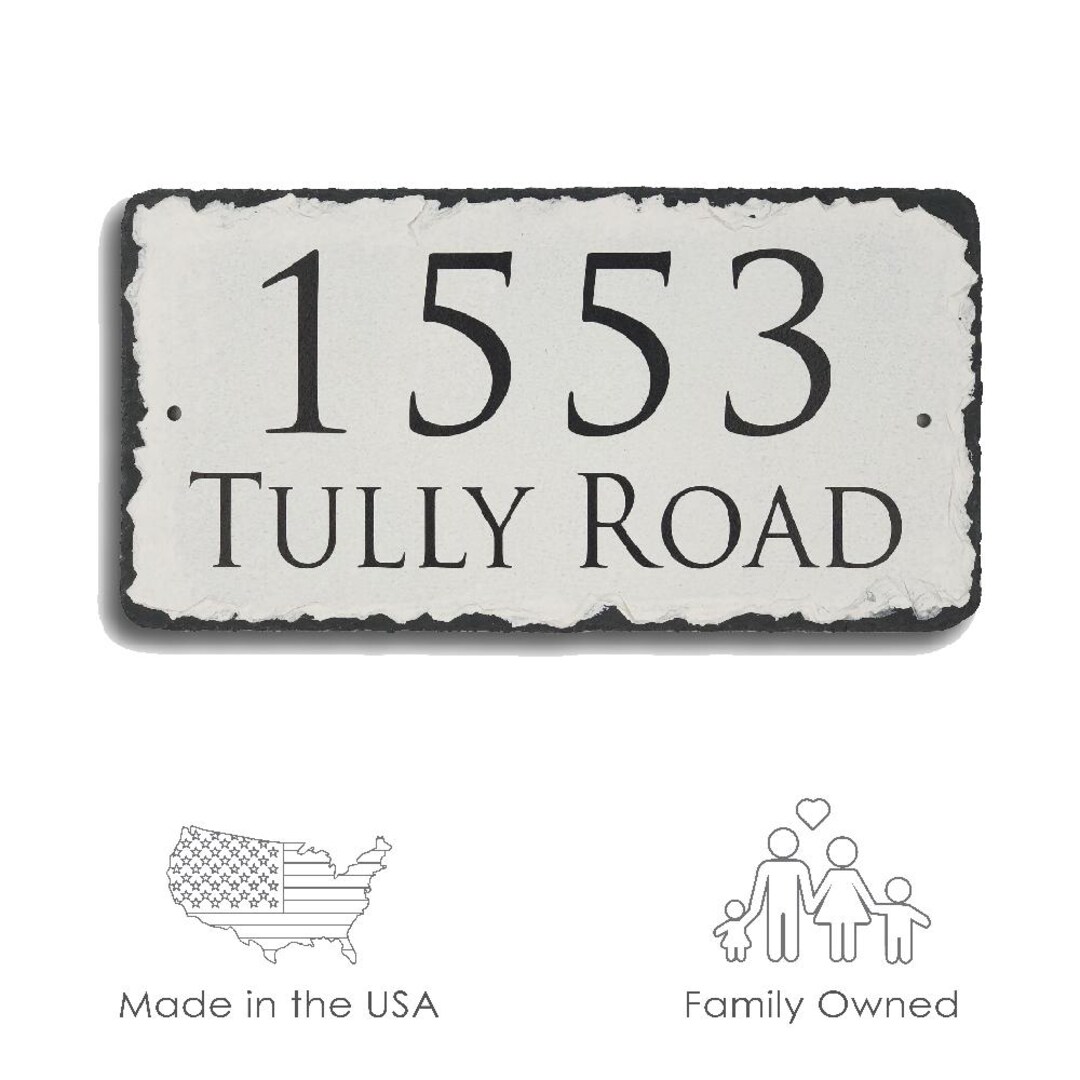 Personalized Slate Home Address Sign, House Number Plaque - Etsy