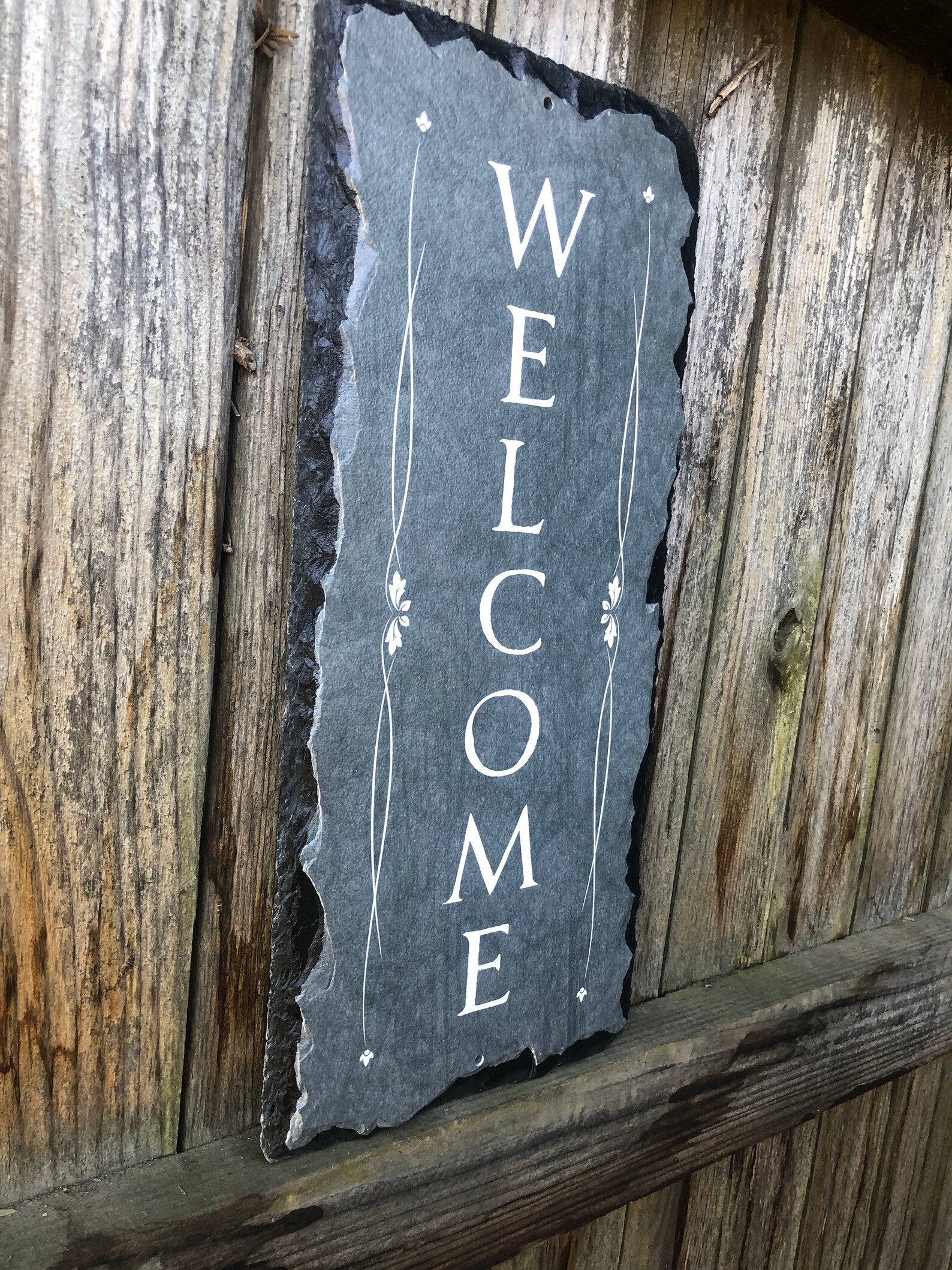 Outdoor Welcome Sign Slate Welcome Sign Outdoor Sign - Etsy