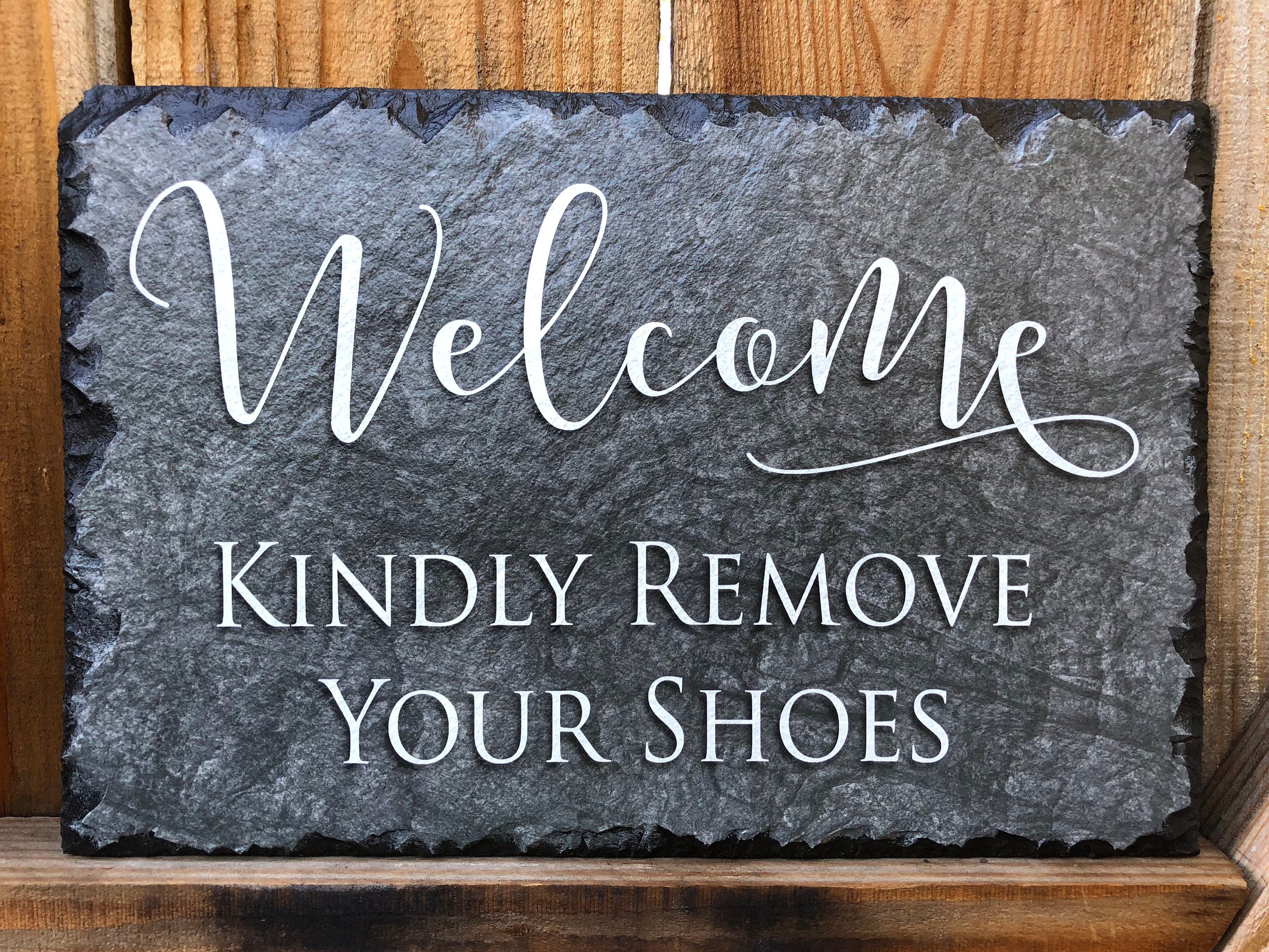 Kindly Remove Your Shoes Sign, Kindly Remove Your Shoes Plaque, Welcome ...
