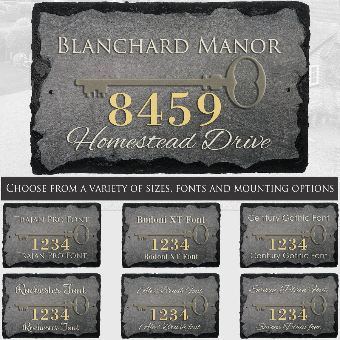 House Number Plaque Personalized House Number Plaque. Welcome - Etsy