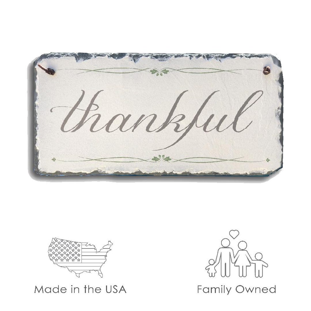 Thankful, Fall Sign, Fall Plaque, Festive Sign, Slate Sign ...