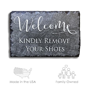 Kindly Remove Your Shoes Sign, Kindly Remove Your Shoes Plaque, Welcome ...