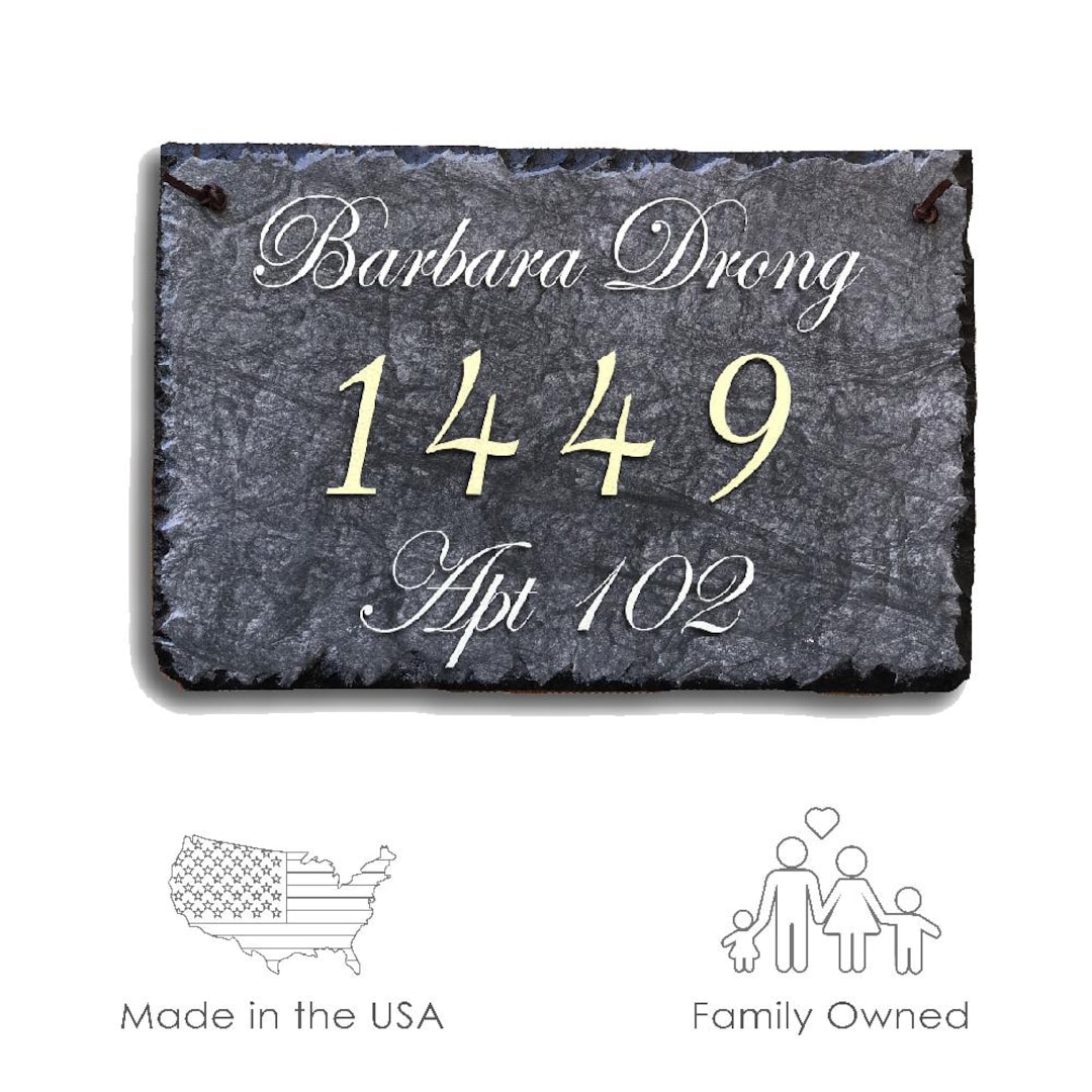 Personalized Slate House Number Sign, Custom Address Plaque - Etsy